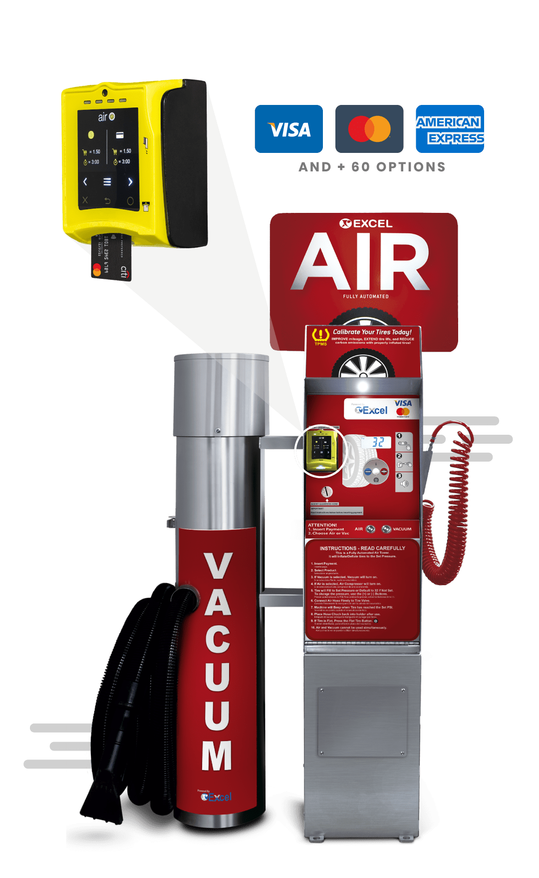 Buy Online SC12-SS Pay Air Machine | Excel Tire Gauge