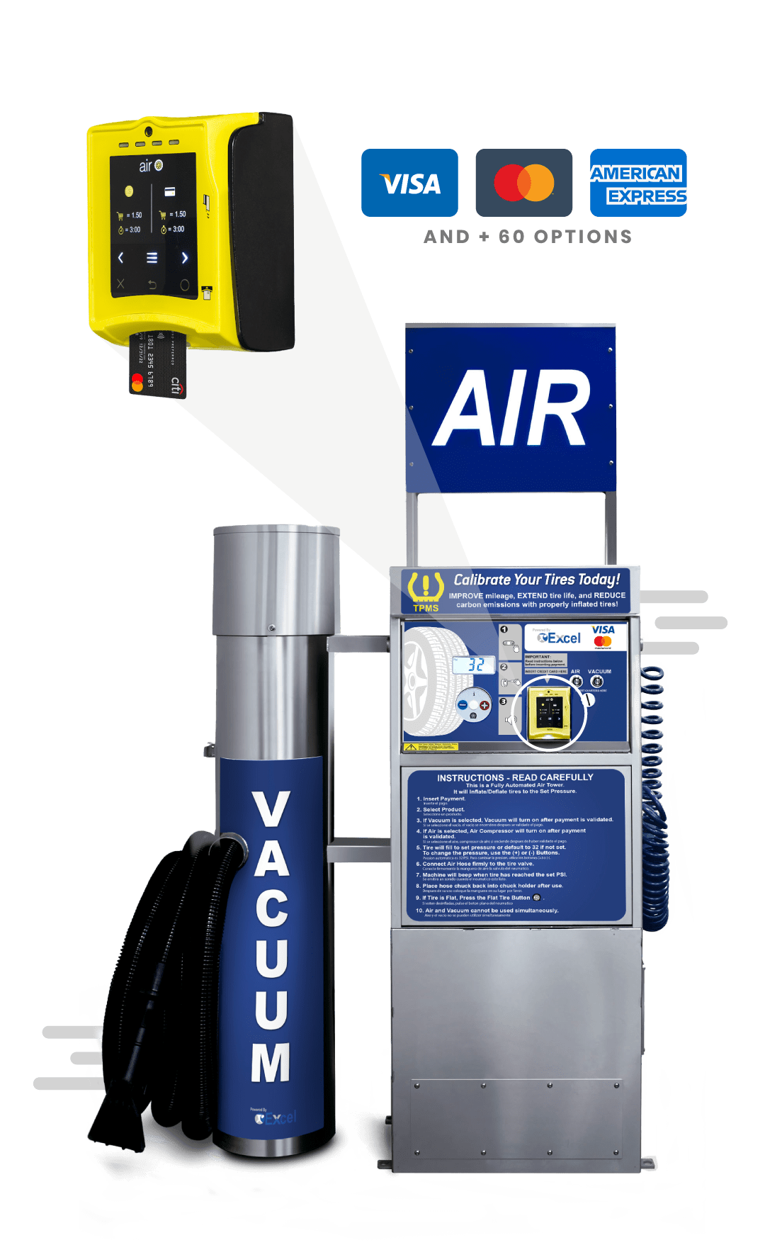 Buy Online Sc09-Ss Pay Air Machine | Excel Tire Gauge